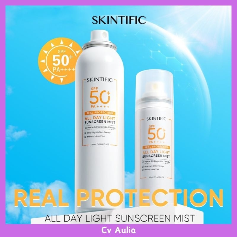 Jual Skintific All Day Light Sunscreen Mist Spf50 Pa+++ Anti UV Body Spray | Shopee Indonesia