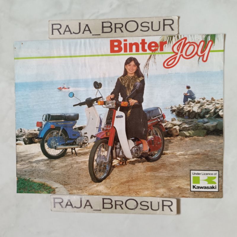 Jual Poster brosur katalog leaflet jadul lawas Kawasaki Binter Joy 1983 ...