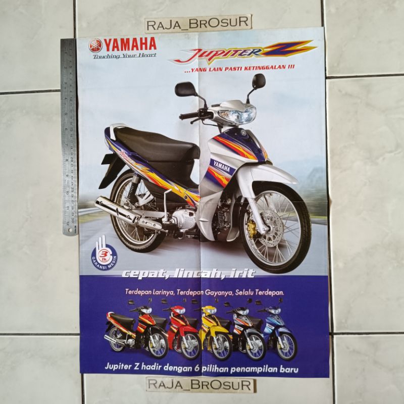 Jual Poster brosur katalog iklan jumbo jadul lawas ex dealer Yamaha Jupiter Z 2004 ORI Original ...