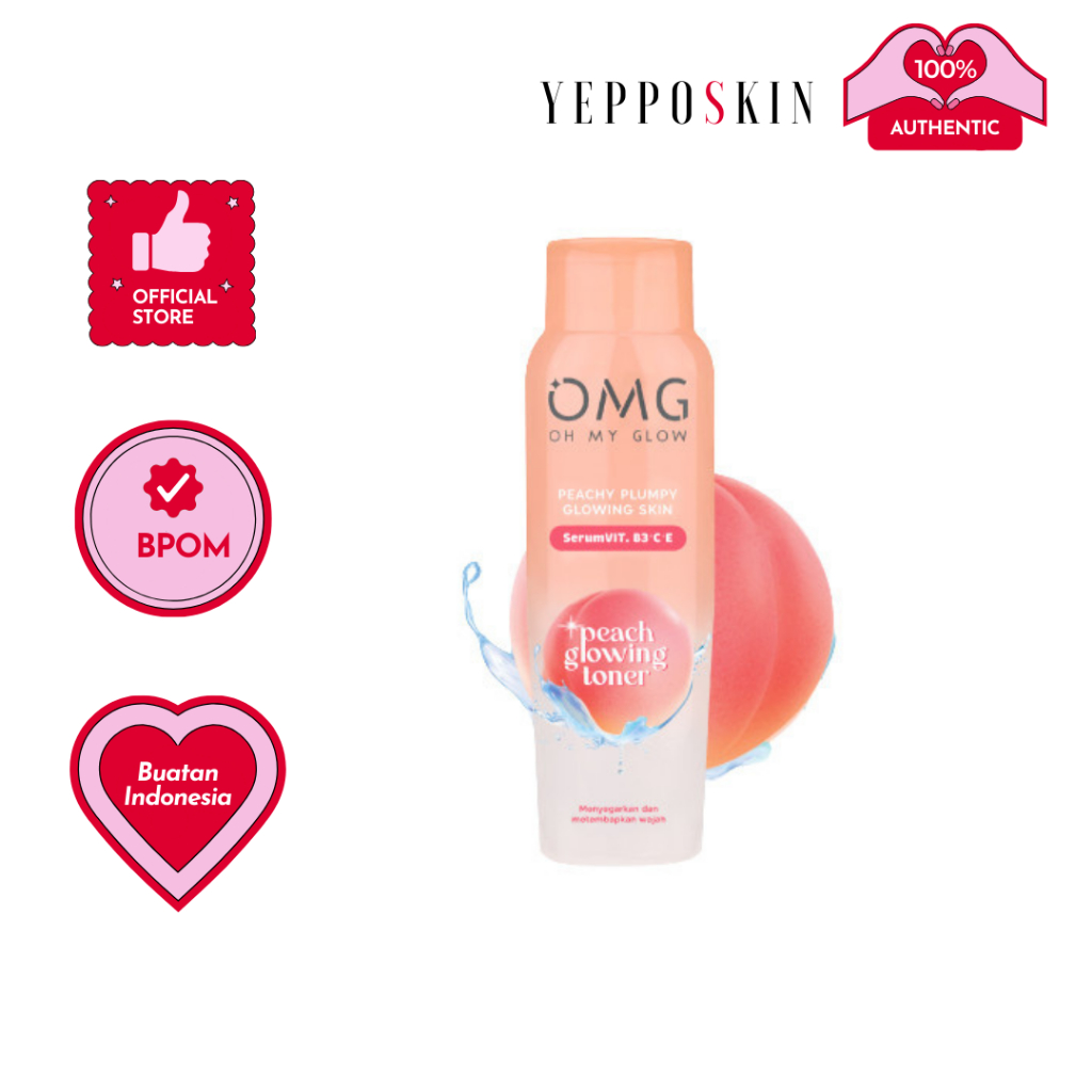 Jual OMG OH MY GLOW Peach Glowing Toner 100 ml | Shopee Indonesia