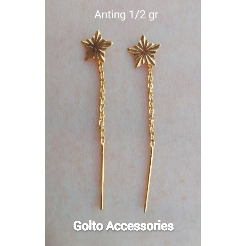 Jual Anting Rantai Medan Emas Muda 0,5 gram | Shopee Indonesia