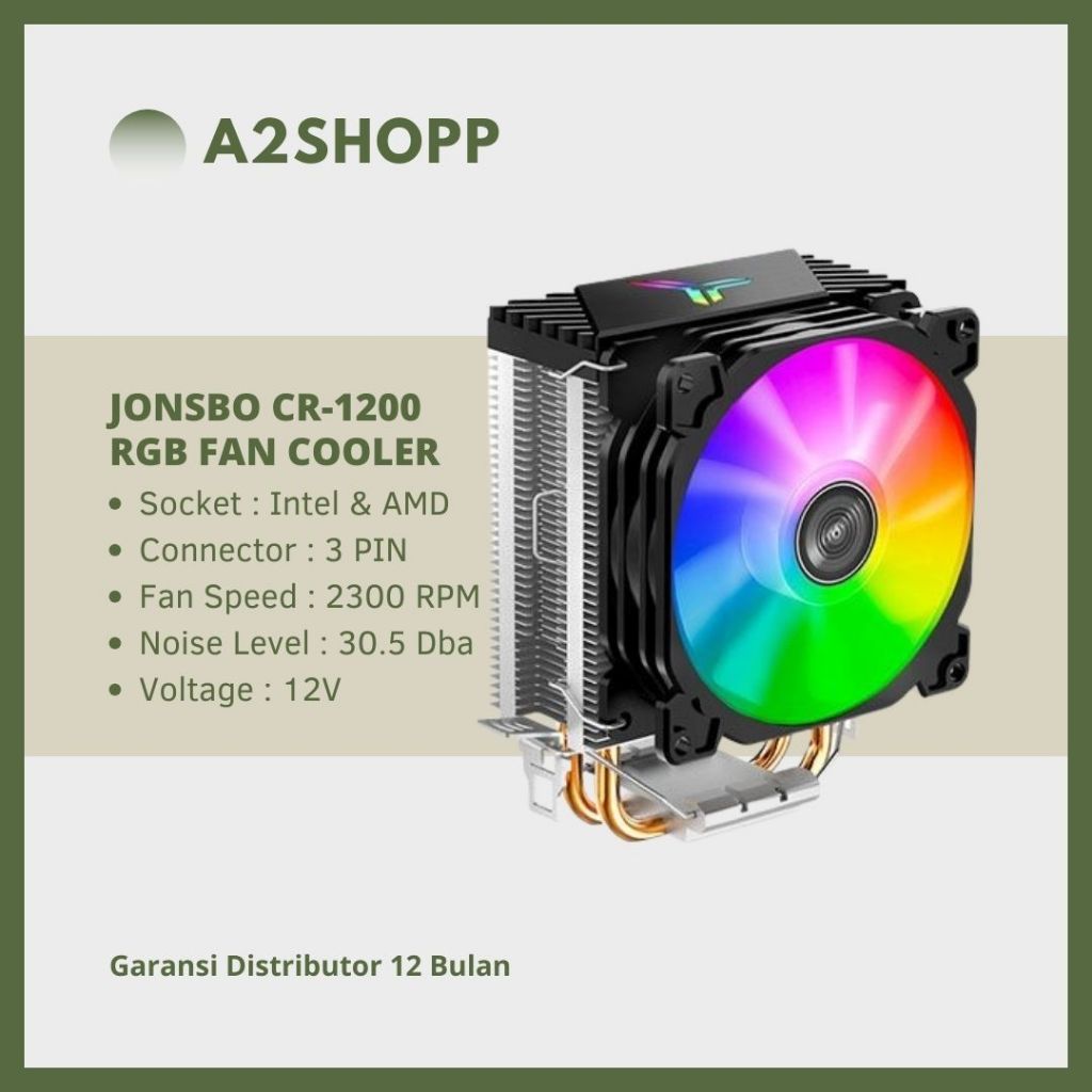 Jual JONSBO CR-1200 CPU Fan Cooling / HSF Cooler RGB / Fan Processor ...
