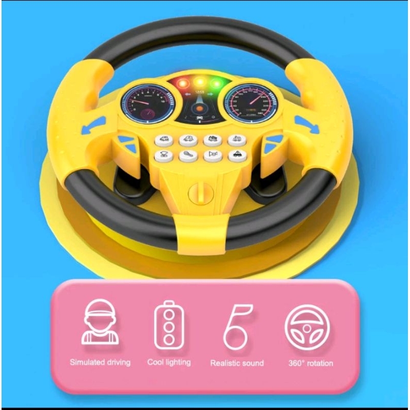 Jual Mainan setir mobil setiran mobilan anak murah ada musik | Shopee ...