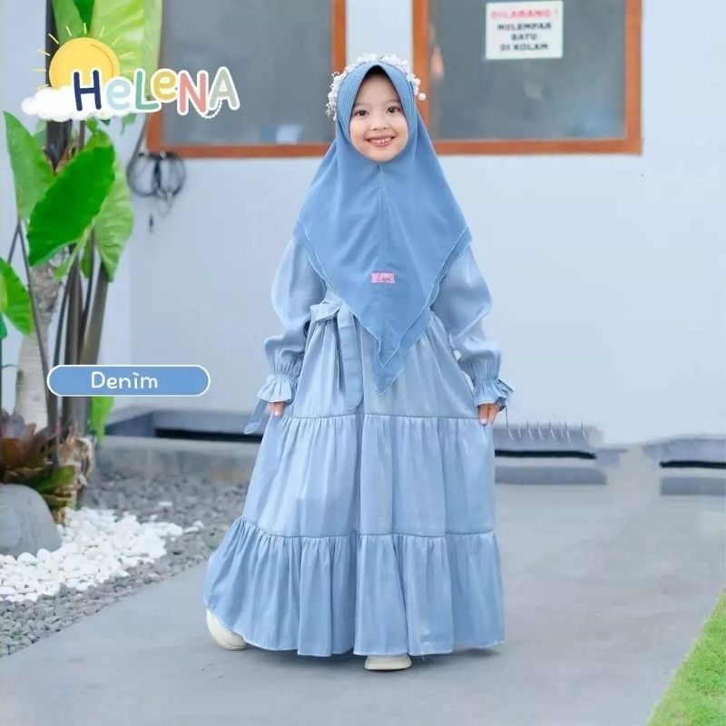 Jual Helena kids dress gamis pesta mewah cantik anak umur 5-12 tahun ...