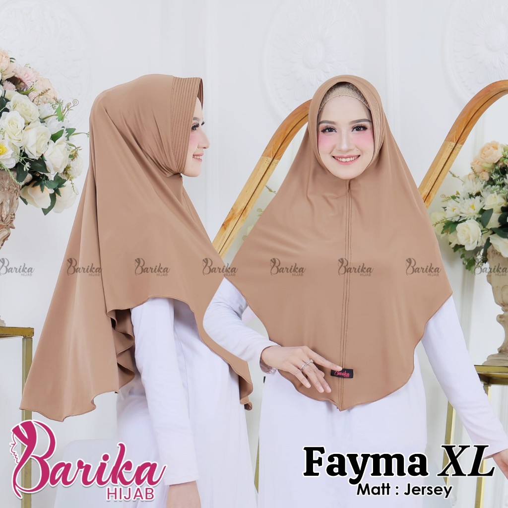 Jual Khimar Bergo Fayma XL Jersey by Barika Hijab / Kerudung Instan Oval Daily Syar'i Kekinian ...