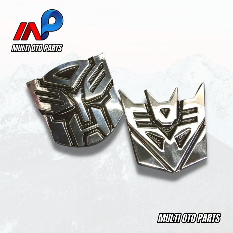 Jual Transformer Sticker Emblem Bahan Metal stiker Mobil Autobot ...