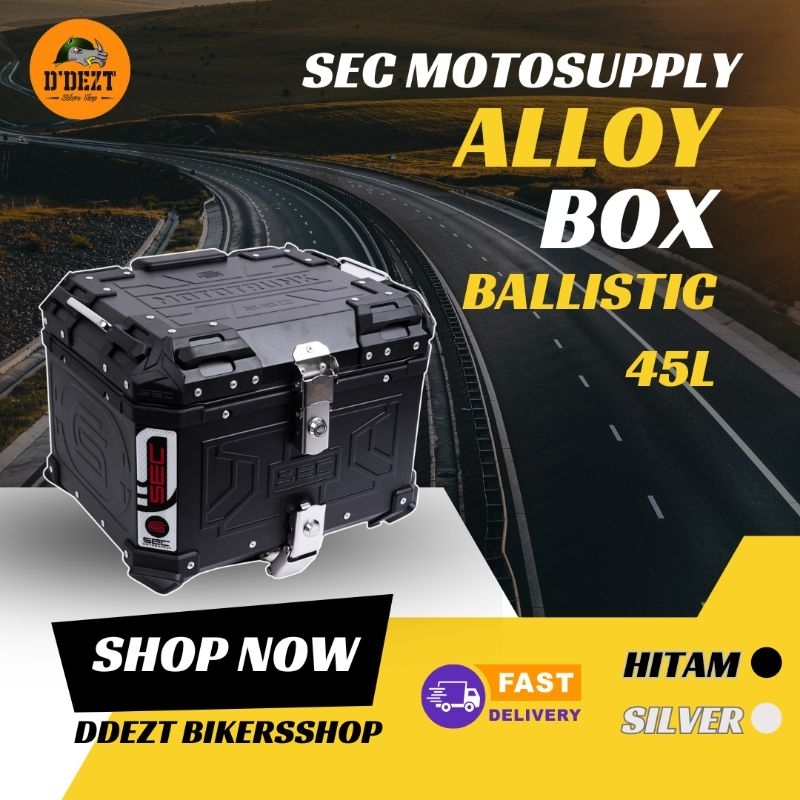 Jual Box Motor Pannier SEC STRIKE FORCE Top Box Belakang Motor Almunium ...