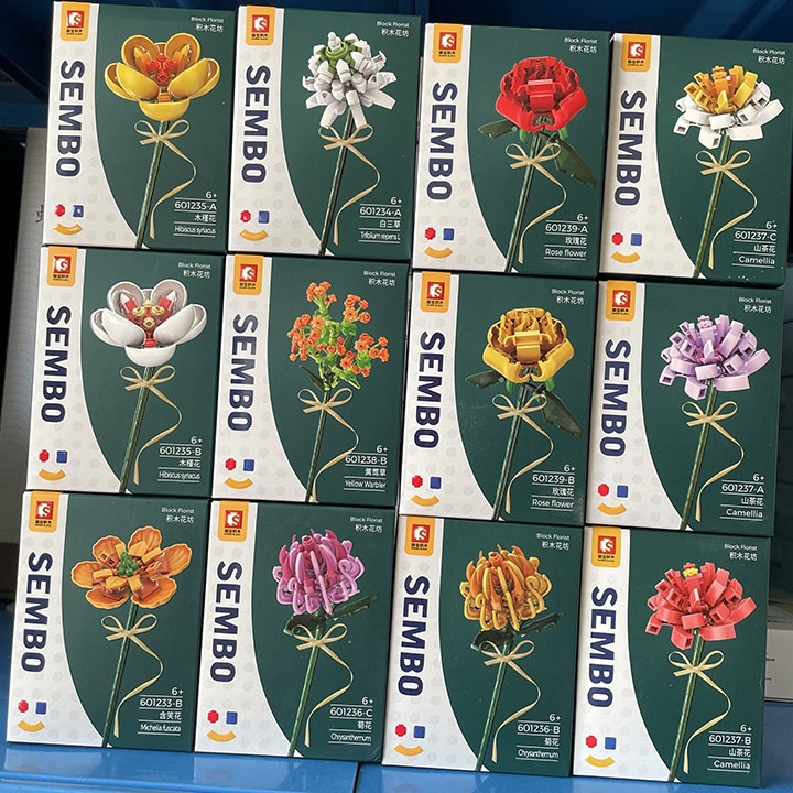 Jual SEMBO Block Flower Nano Block Building Blocks Flowers DIY Bunga ...