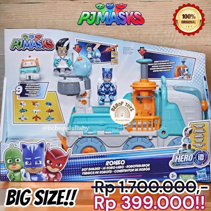 Jual PJ MASKS HERO ROMEO's BOT BUILDER LAB ORIGINAL HASBRO MAINAN PJ ...