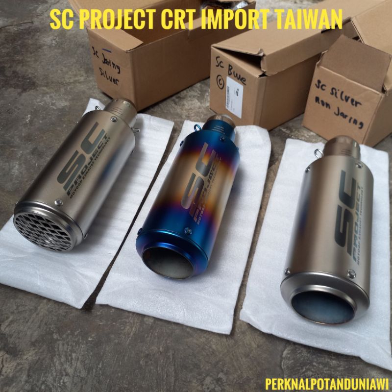 Jual silincer knalpot SC PROJECT CRT import taiwan ,universal inlet 50 ...