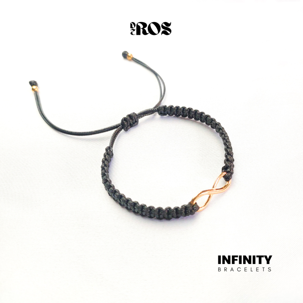 Jual Gelang Infinity Simpel Anyam Warna Gold Silver Bronze Simbol Tak ...