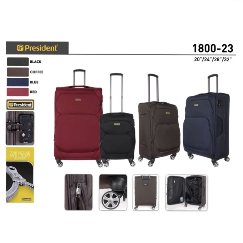 Jual Koper 32 Inch Jumbo President 1800 Bahan Kain Kanvas President ...
