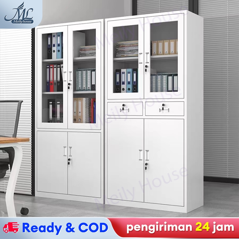 Jual Lemari Arsip Besi 4 Pintu Sliding Kaca Lemari Arsip Kantor Sekolah ...
