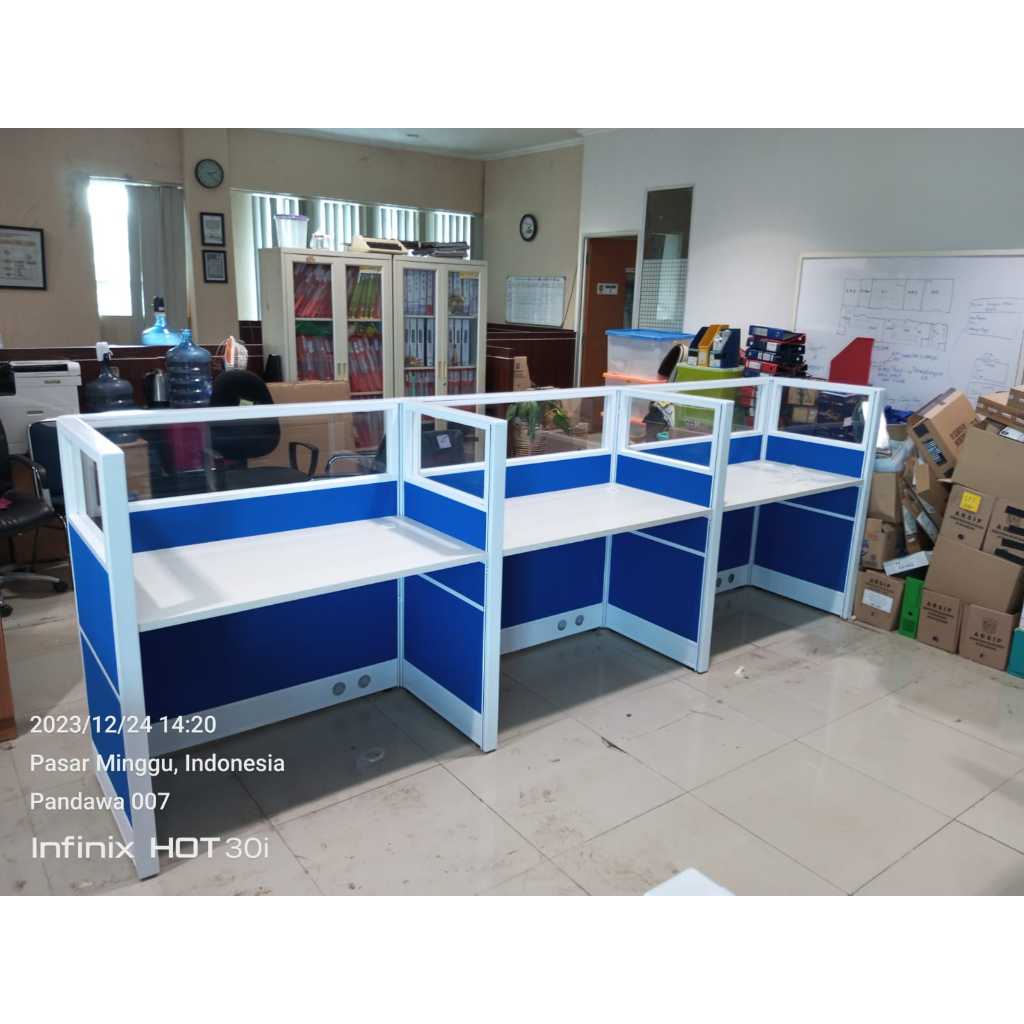 Jual New meja kubical kantor dinas, bisa custom ukuran dan warna kota ...