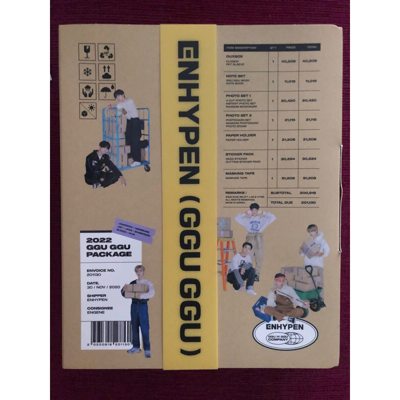 Jual READY STOCK OFFICIAL SHARING ENHYPEN GGU GGU PACKAGE 2022 | Shopee Indonesia