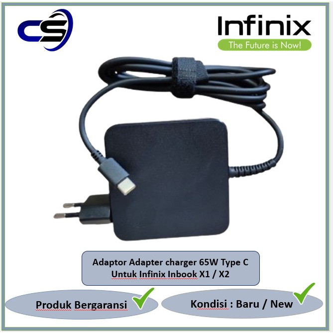 Jual Adaptor Adapter charger 65W Type C Untuk Infinix Inbook X1 / X2 ...