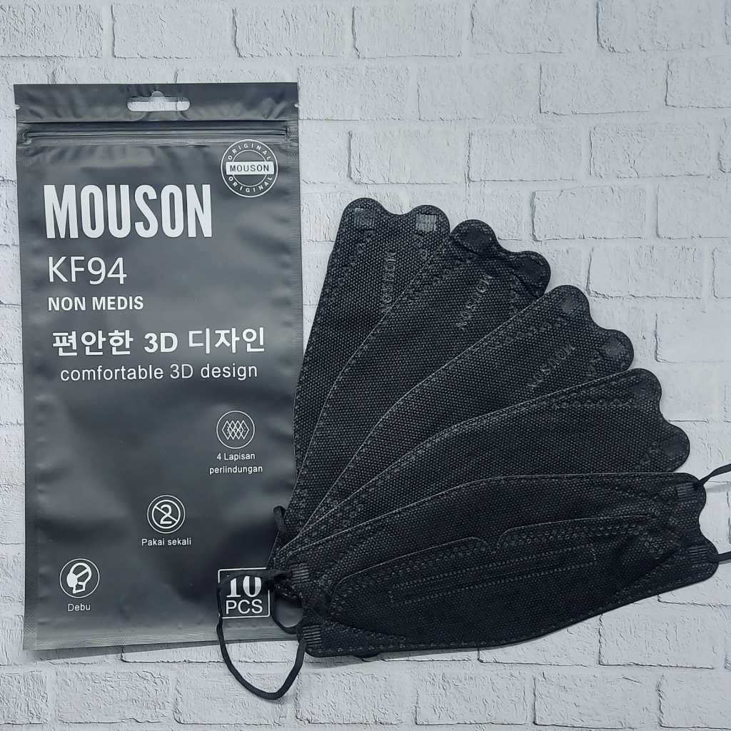Jual MASKER BASIC KF94 KF 94 PUTIH HITAM ABU PER PACK 10 PCS ORIGINAL / MOUSON / CAREION / ORLEE ...