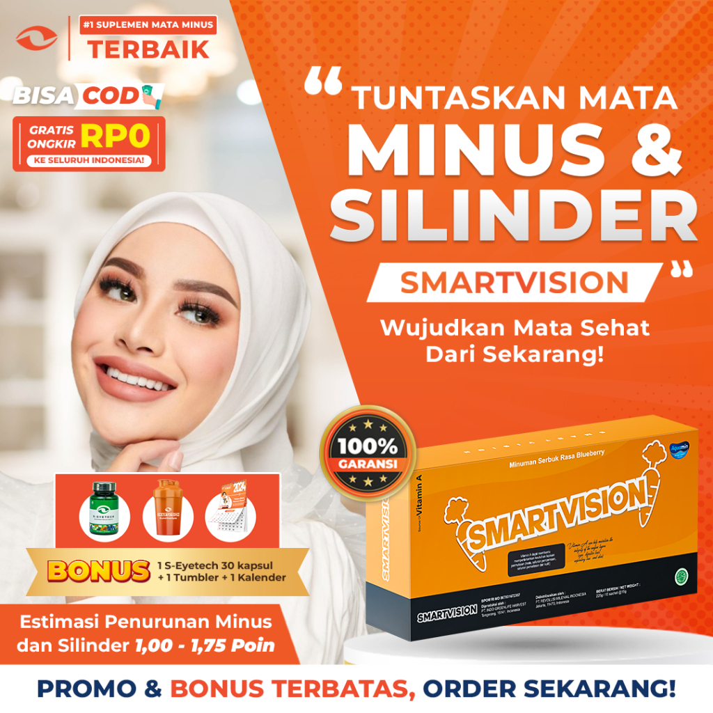 Jual SMART VISION Suplemen Mata Minus, Plus, & Silinder Terbaik - 1 Box ...