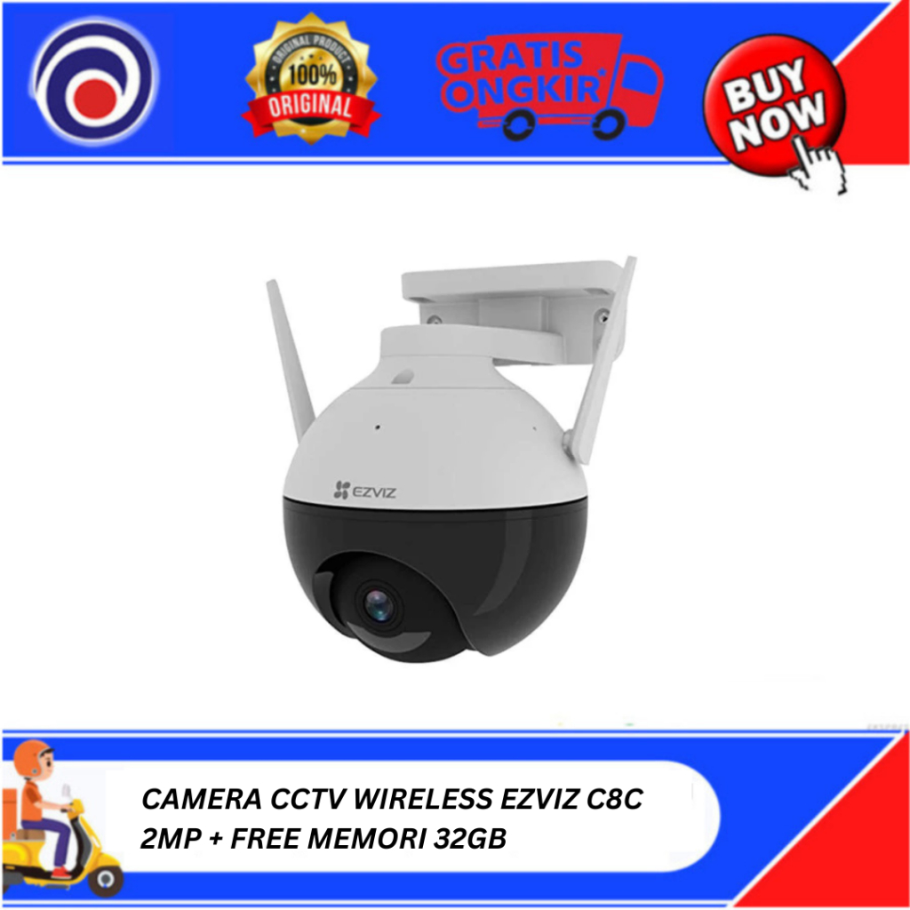 Jual CAMERA CCTV WIRELESS EZVIZ C8C 2MP + FREE MEMORI 32GB | Shopee ...