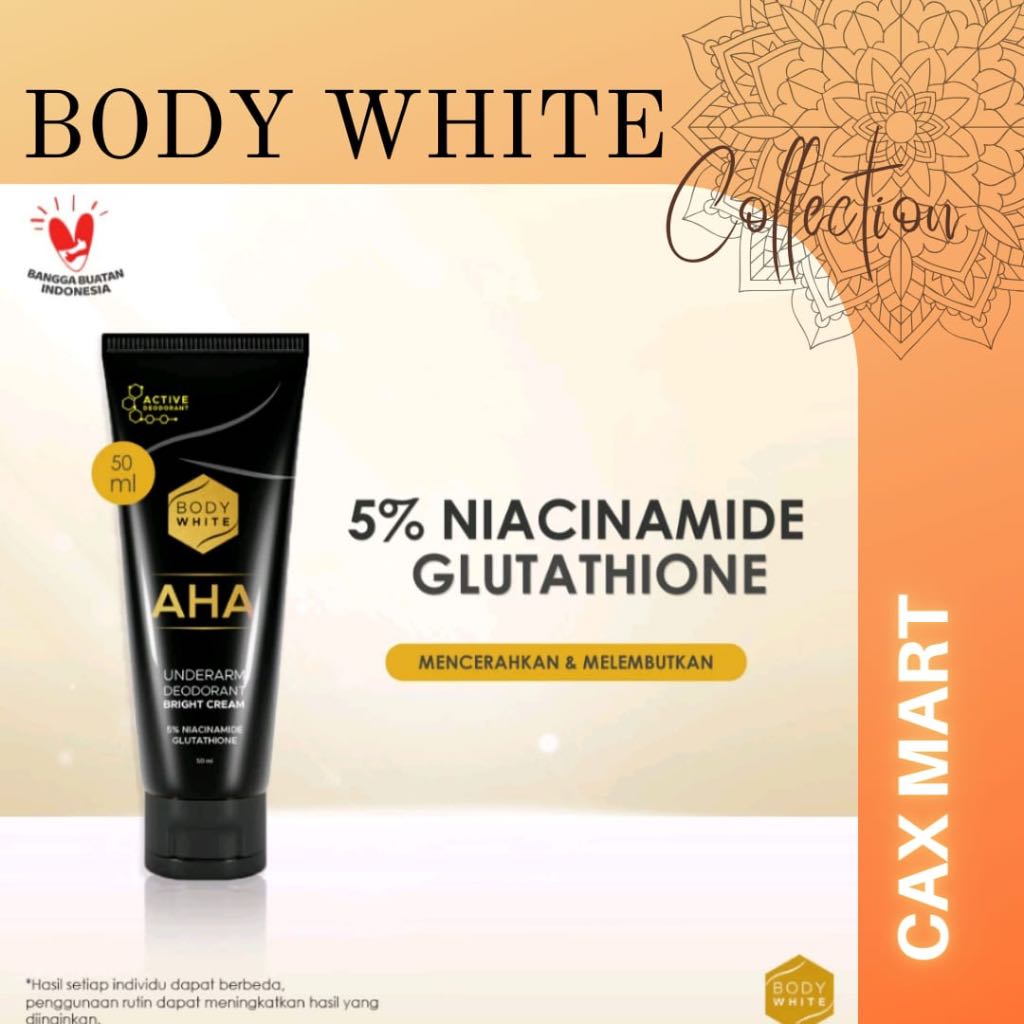 Jual BODY WHITE AHA Underarm Deodorant Bright Cream 50ml | Shopee Indonesia