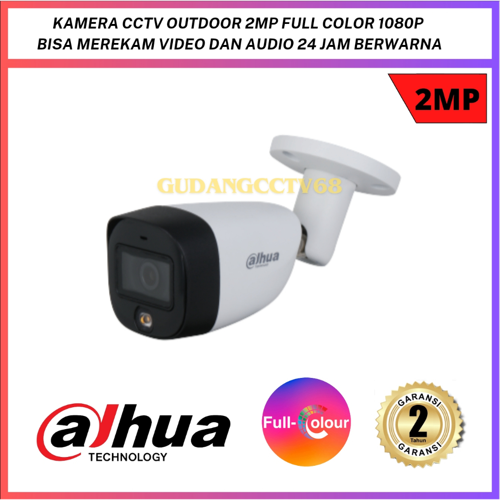 Jual KAMERA OUTDOOR DAHUA 2MP FULL COLOR 1080P AUDIO SERIES DAN NON ...