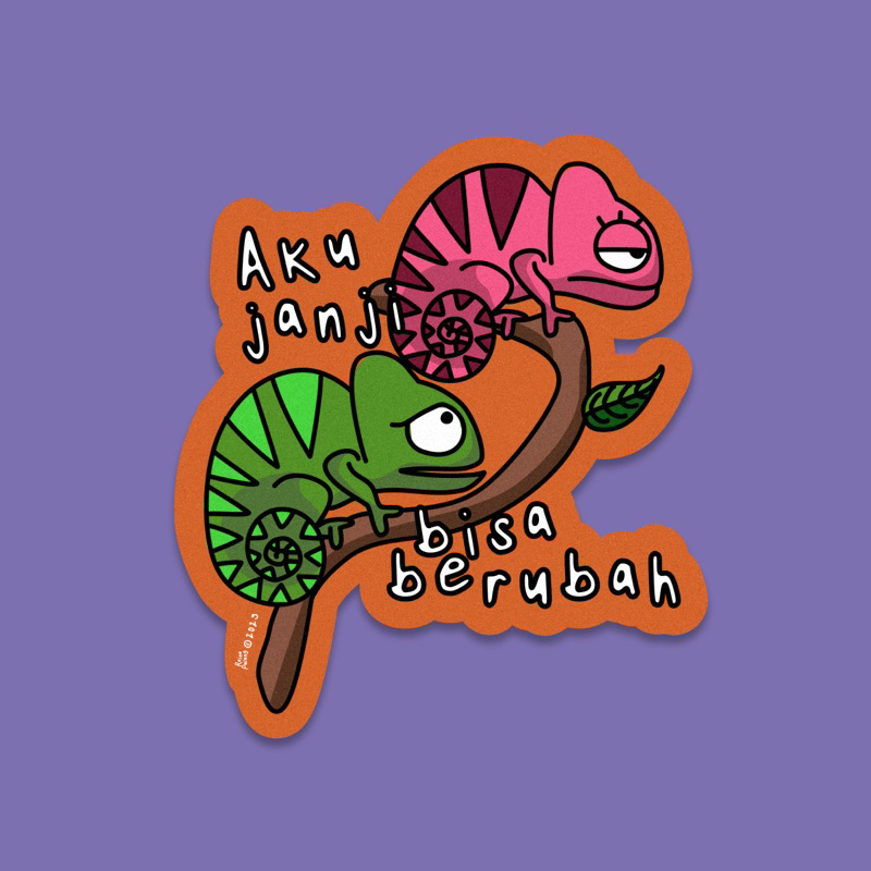 Jual Stiker Bunglon | Raina Pulang | Shopee Indonesia