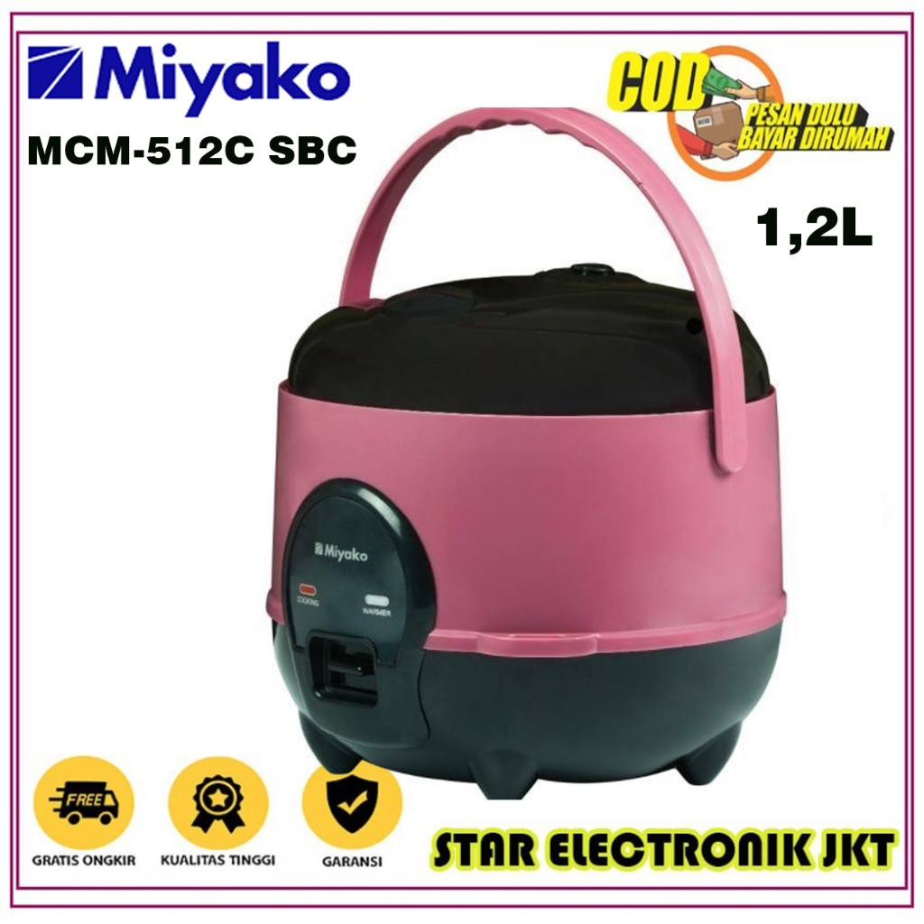 Jual Rice Cooker / Magic Com MIYAKO MCM 512 C/512 C SBC Kapasitas 1,2 Liter | Shopee Indonesia
