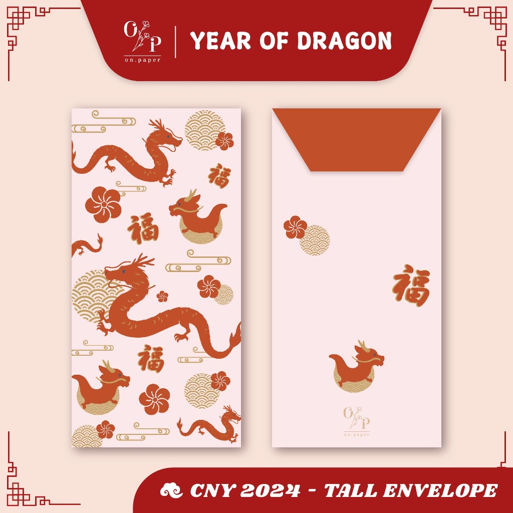 Jual Custom Angpao Imlek 2024 / Chinese New Year/ Angpao CNY (Year of ...