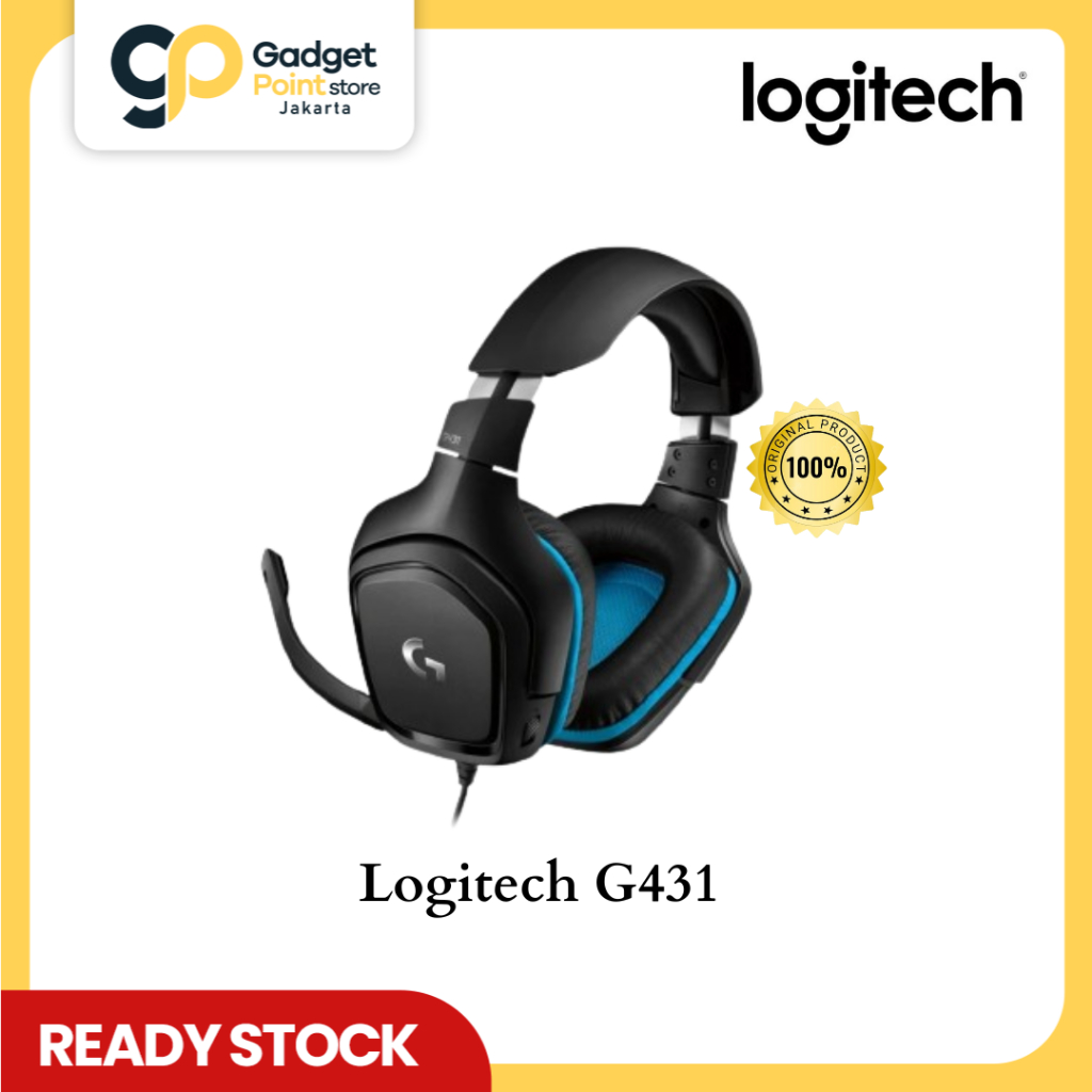 Jual Logitech G431 Gaming Headset Original | Garansi Resmi 2 Tahun | Shopee Indonesia