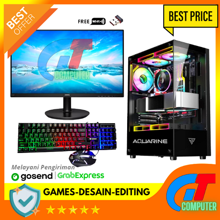 Jual PC Gaming Fullset INTEL i7 SSD 128GB lengkap LED 24 inc Keyboard ...