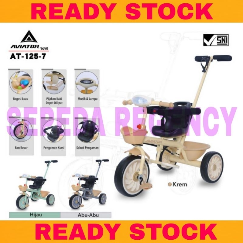 Jual Sepeda Roda Tiga Anak Tricycle AVIATOR AT-125-7 Musik Dan Lampu ...