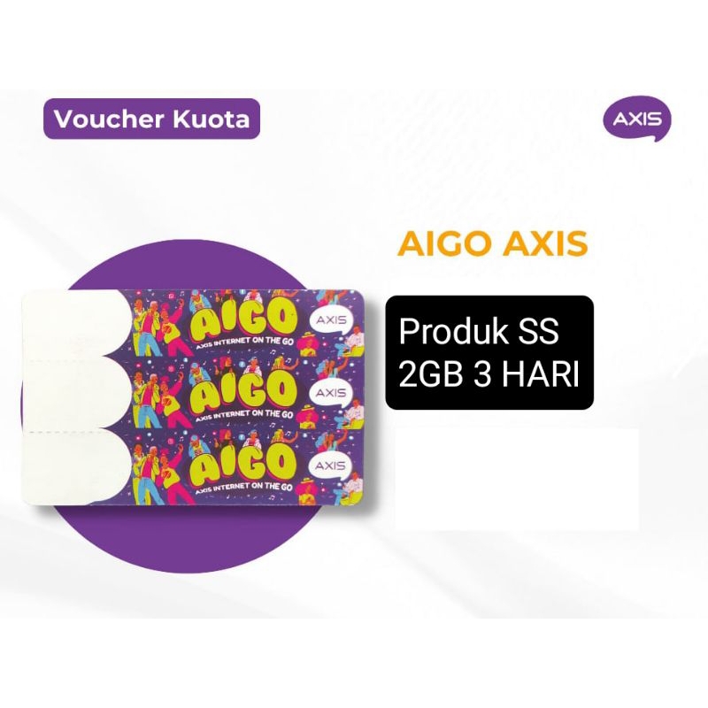 Jual Voucher Axis Aigo 2 GB 3 Hari (produk SS) | Shopee Indonesia