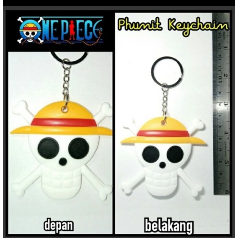 Jual gantungan kunci one piece monkey d luffy - rubber pvc / karet pvc ...