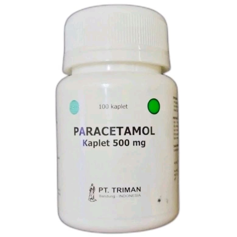 Jual PARACETAMOL Kaplet 500mg - TRIMAN (100's /Botol) | Pamol 500mg ...