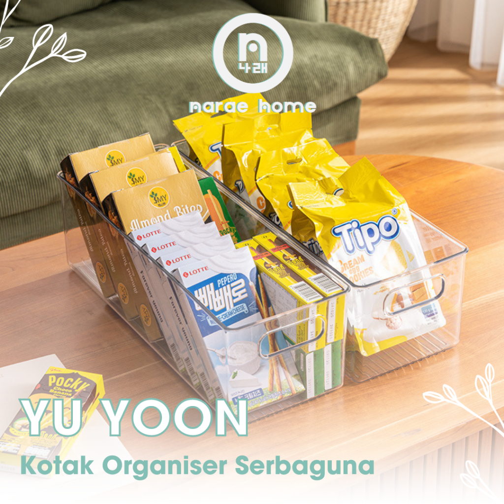 Jual 【NARAE】YU YOON Kontainer Alat Makan Bening Tray Organiser Alat ...