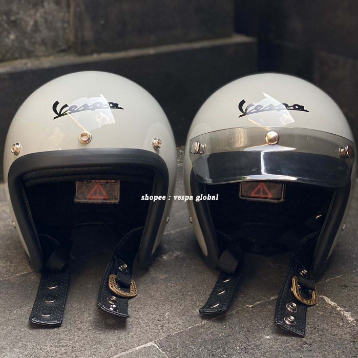 Jual Helm Vespa Slimhead Tx 500 Grey Delicato / Modern Grey | Shopee ...