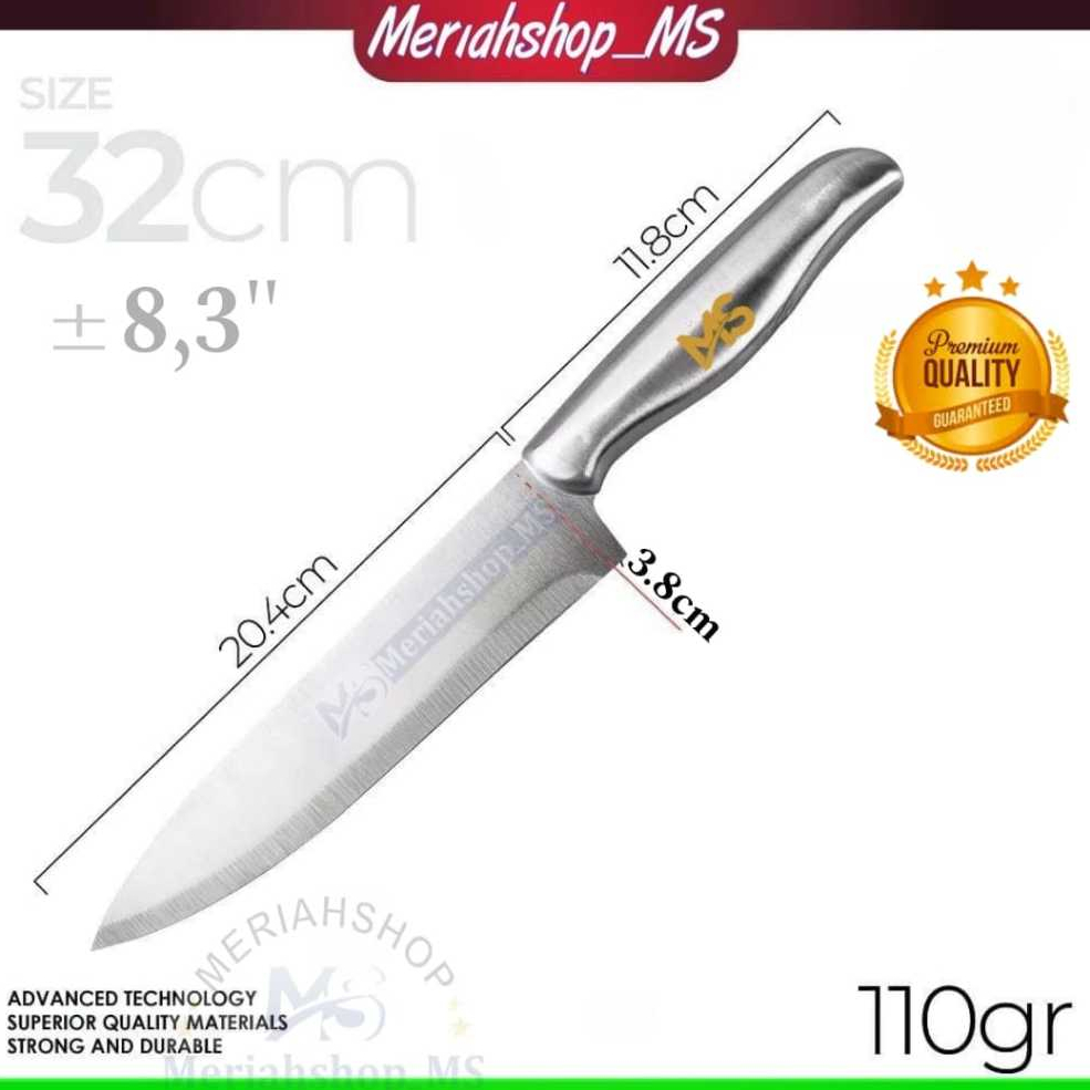 Jual MS Pisau Dapur Tajam Daging Tulang 23cm 28cm 30cm 32cm Premium ...