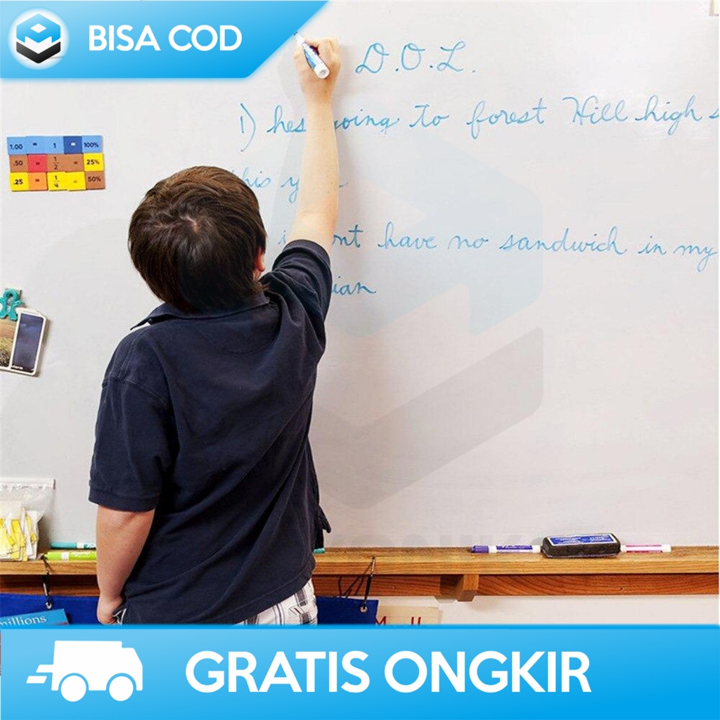 Jual STIKER PAPAN TULIS DINDING TEMPEL WHITEBOARD STICKER BLACKBOARD ...