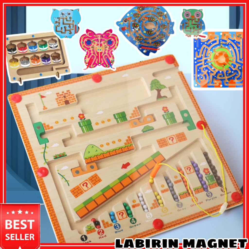 Jual KNB Diy Labirin Magnet Puzzle Maze Magnetic Beads Mainan Edukasi ...