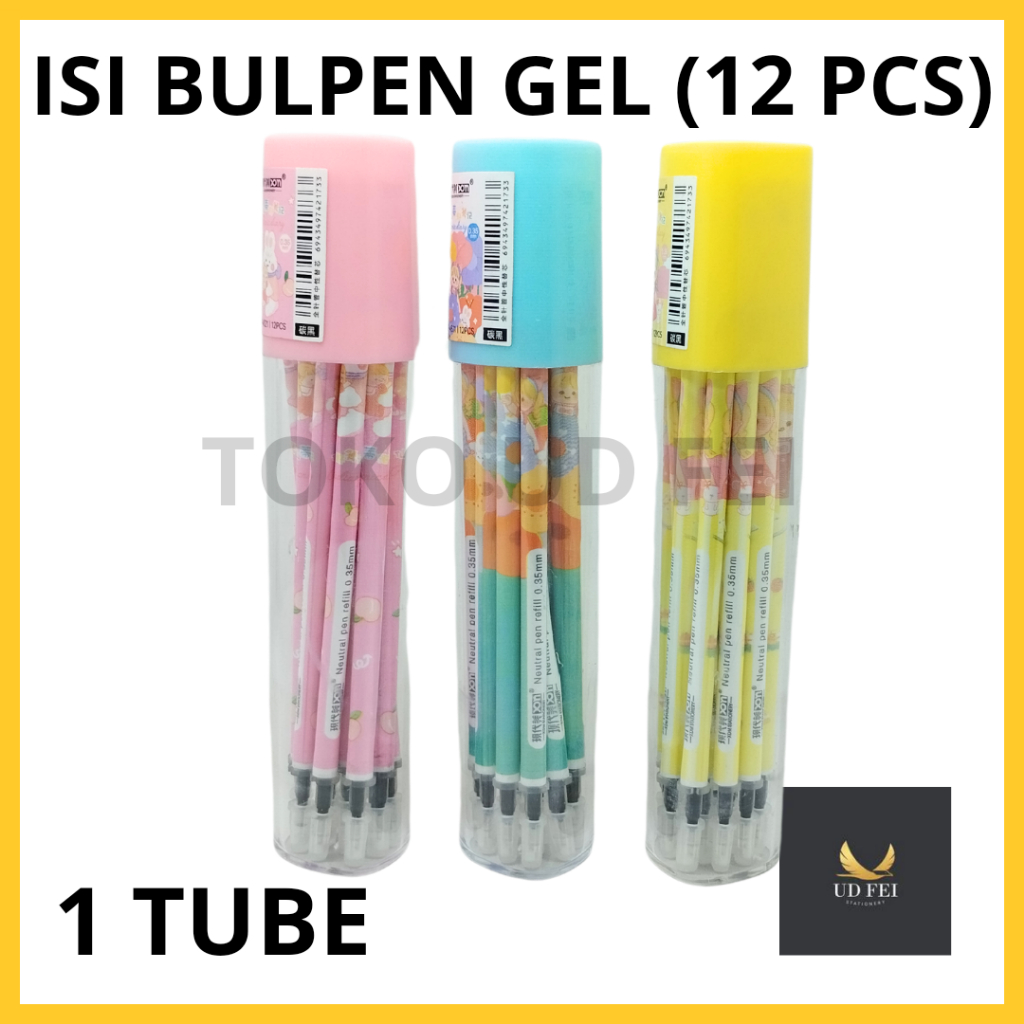 Jual (1 TUBE) Isi Bulpen Gel 12 / Isi bulpen gel/ Refill Bulpen gel ...