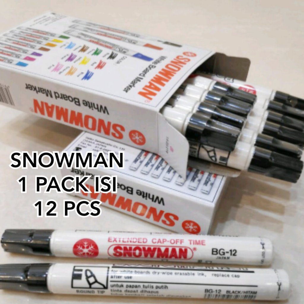 Jual SPIDOL SNOWMAN BOARDMARKER 1 PACK | Shopee Indonesia