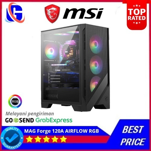 Jual MSI Gaming Case MAG Forge 120A Airflow RGB - Tempered Glass Casing ...
