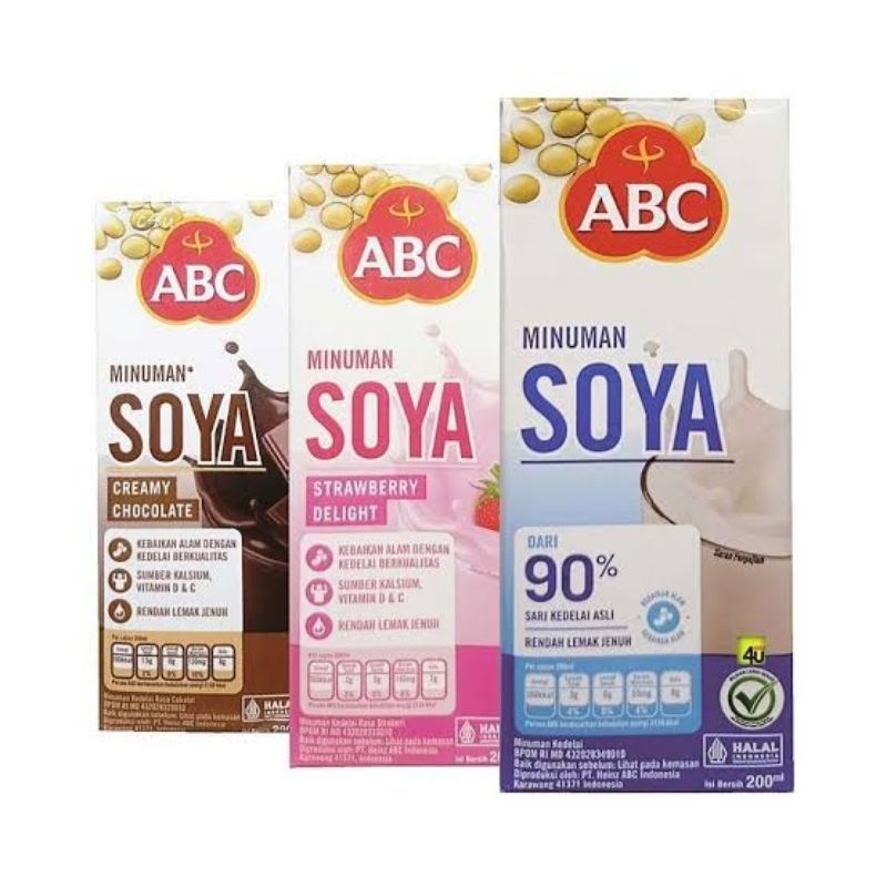 Jual ABC SOYA MINUMAN SARI KEDELAI RASA ORIGINAL | STROBERY | COKLAT ...