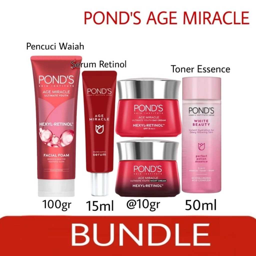 Jual Ponds Miracle Age Series Facial Foam - Serum Retinol | Shopee ...