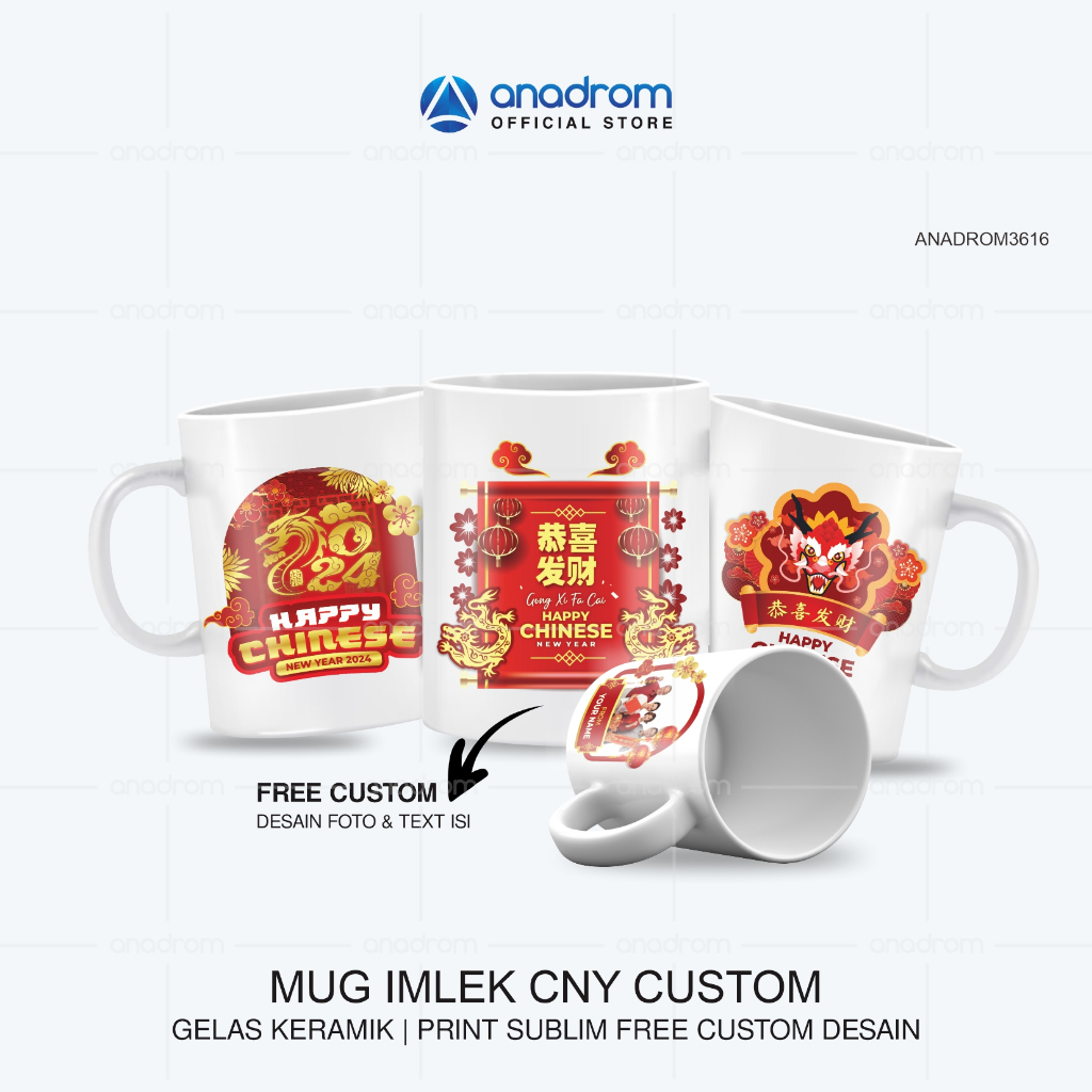 Jual Cetak Souvenir Gelas Imlek | Mug Chinese New Year | Tempah Mug ...