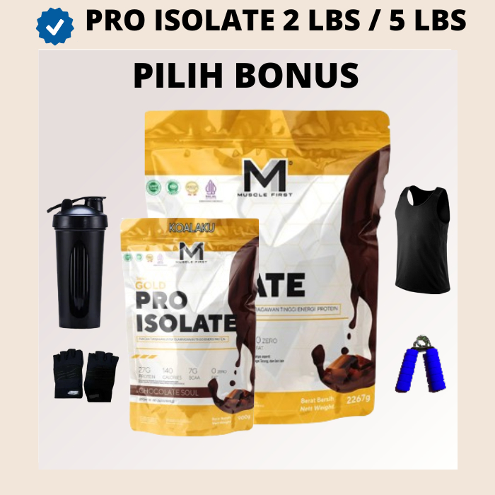 Jual PRO ISOLATE MUSCLE FIRST GOLD SERIES WHEY PROTEIN 2LBS 900G 25 ...