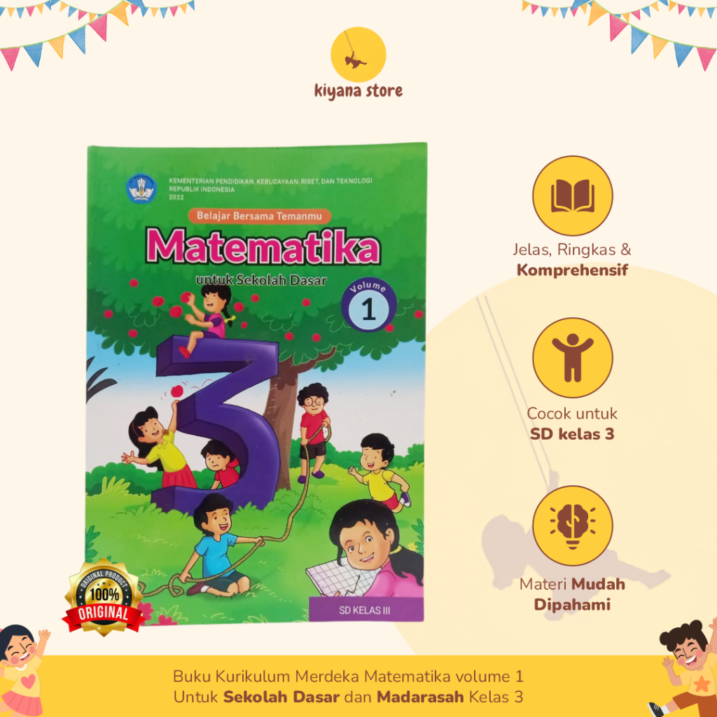 Jual Buku Kurikulum Merdeka SD/MI Kelas 3 Matematika Belajar Bersama Temanmu Volume 1 | Shopee ...