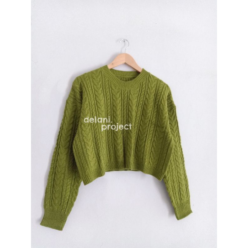 Jual Ryujin Crop Sweater Delani.project | Shopee Indonesia