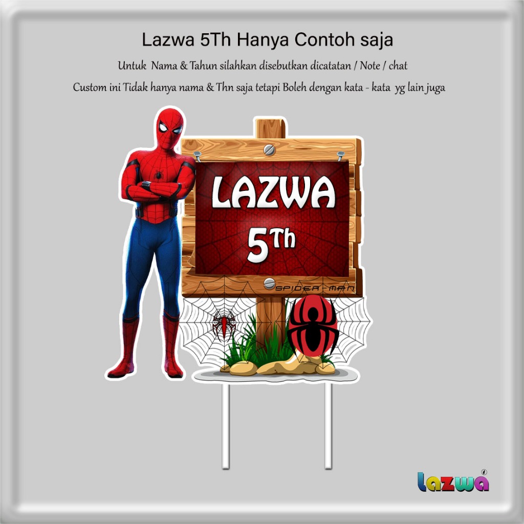 Jual Topper cake Custom Karakter Pororo | mixue | barbie | spiderman ...