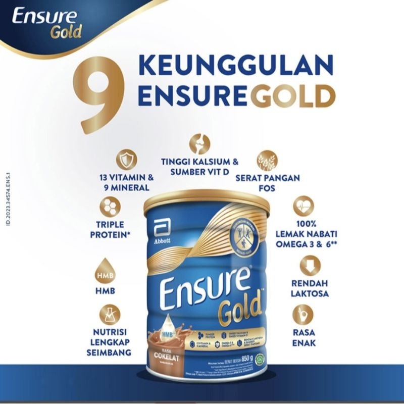 Jual Ensure Gold 850gram (exp, mei 2025) | Shopee Indonesia
